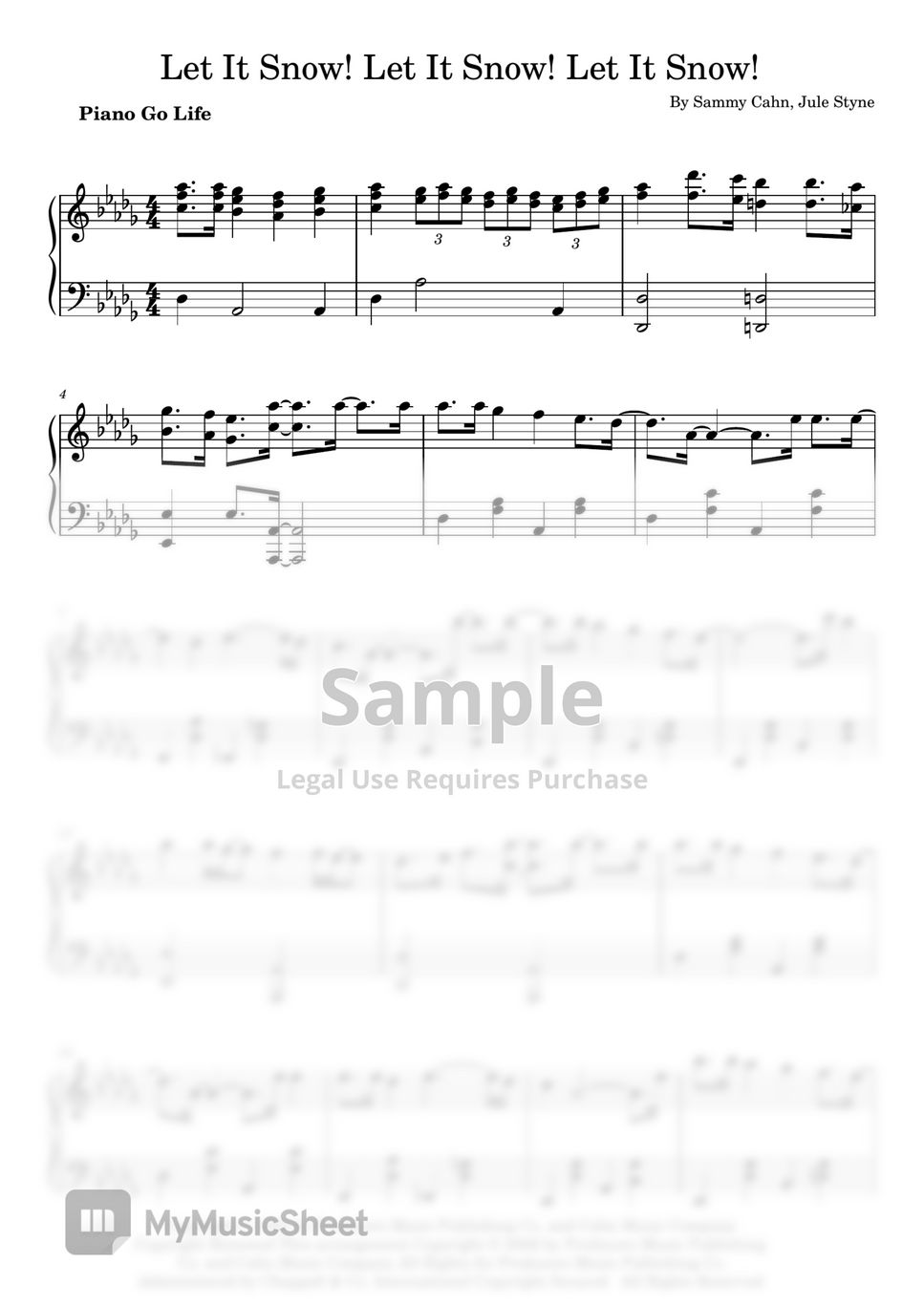 Dean Martin - Let It Snow! Let It Snow! Let It Snow! Bản nhạc by Piano Go Life