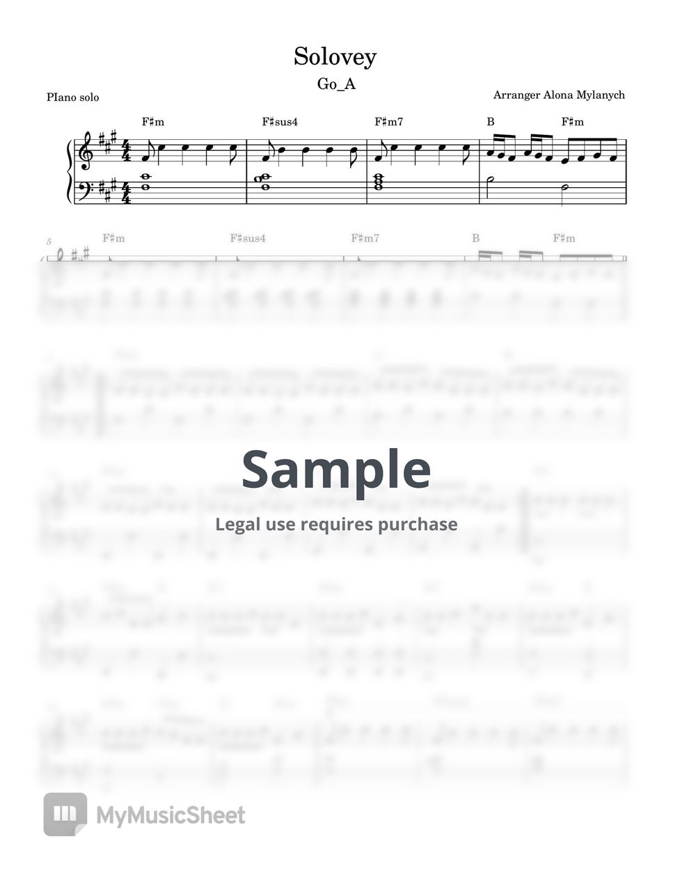 Go_A - Соловей (Solovey) Sheets by Alona Mylanych