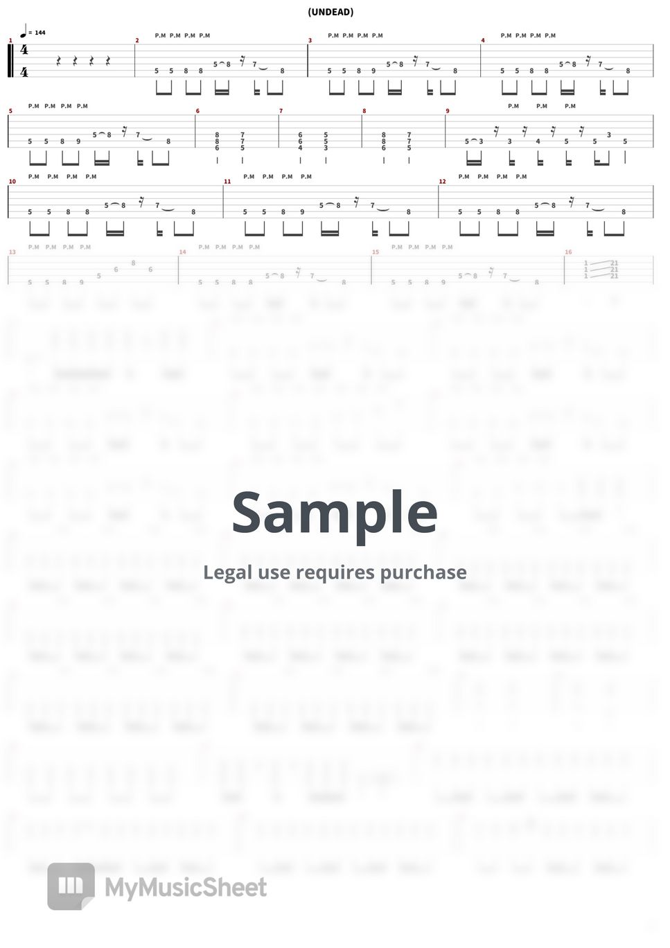 YOASOBI - UNDEAD Sheet Music by あいろな