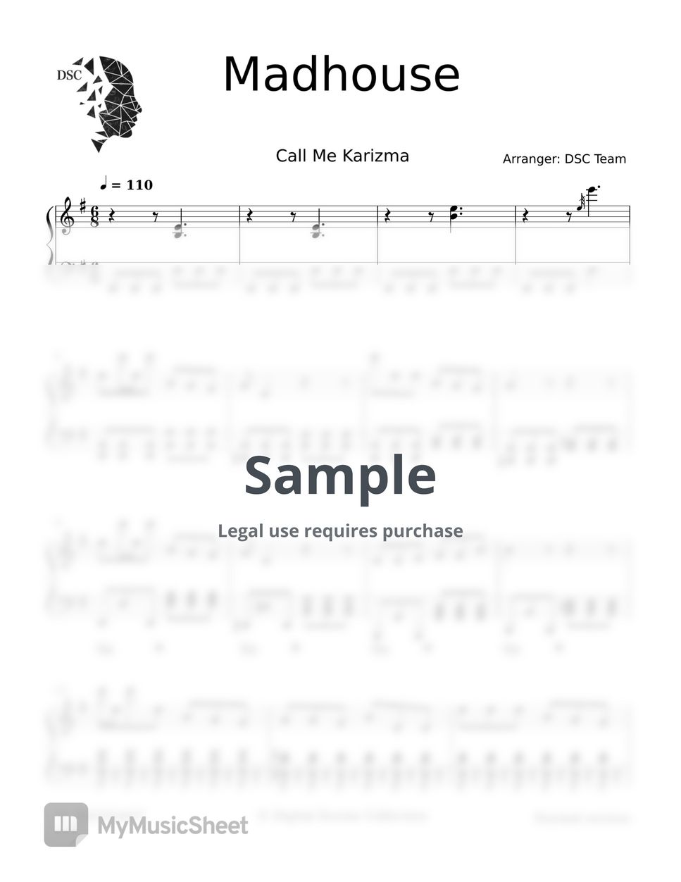 Call Me Karizma - Madhouse Hoja by Digital Scores Collection