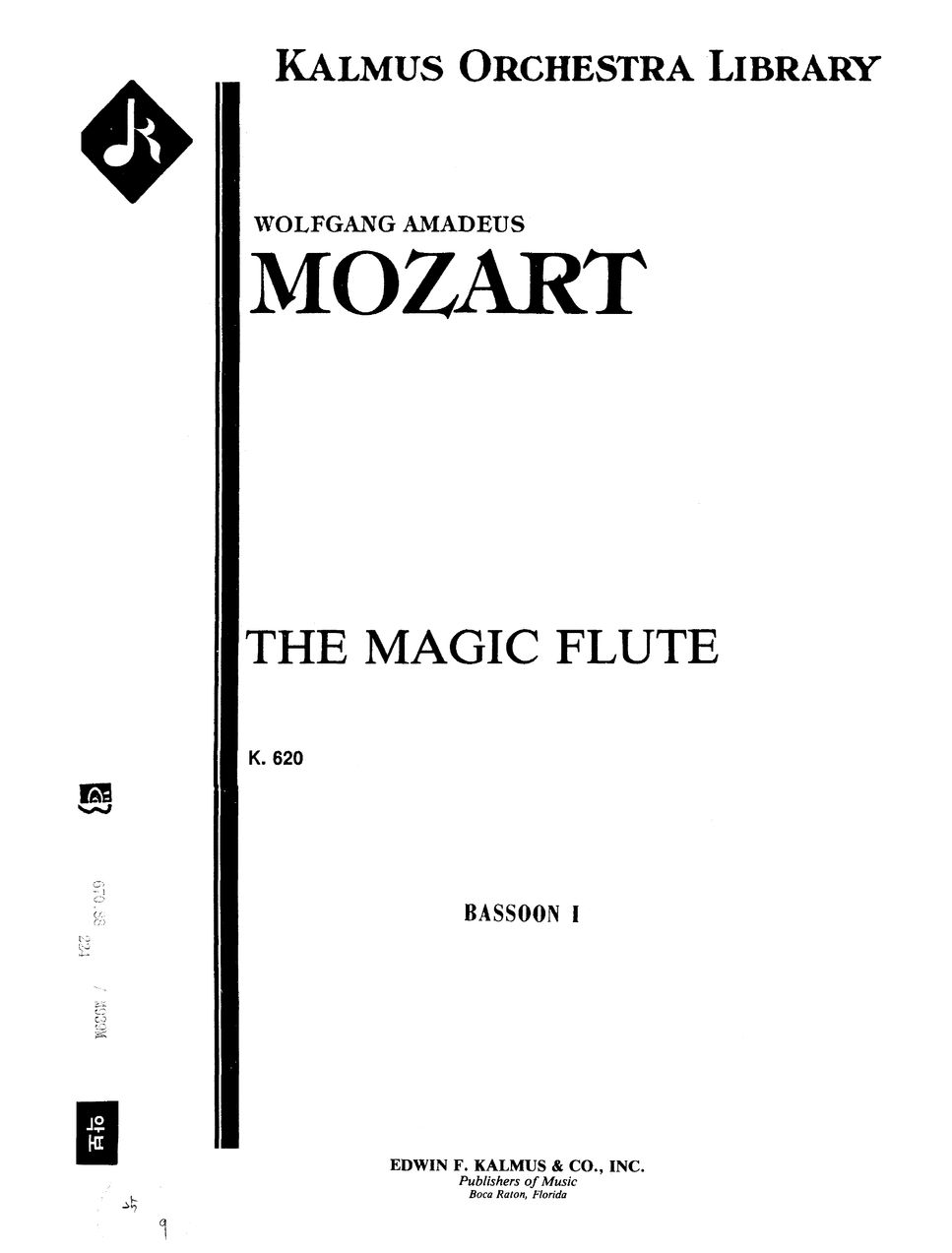 W.A.Mozart - Mozart, The Magic flute (1st, 2nd Bn.) Notenblatt by ...