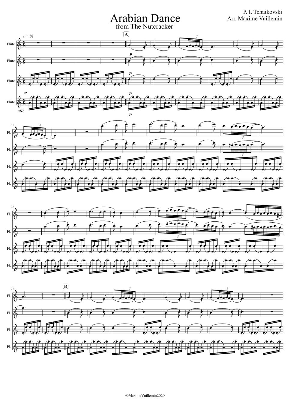 Pyotr Ilyich Tchaikovsky - Arabian Dance from the Nutcracker (Op. 71 ...