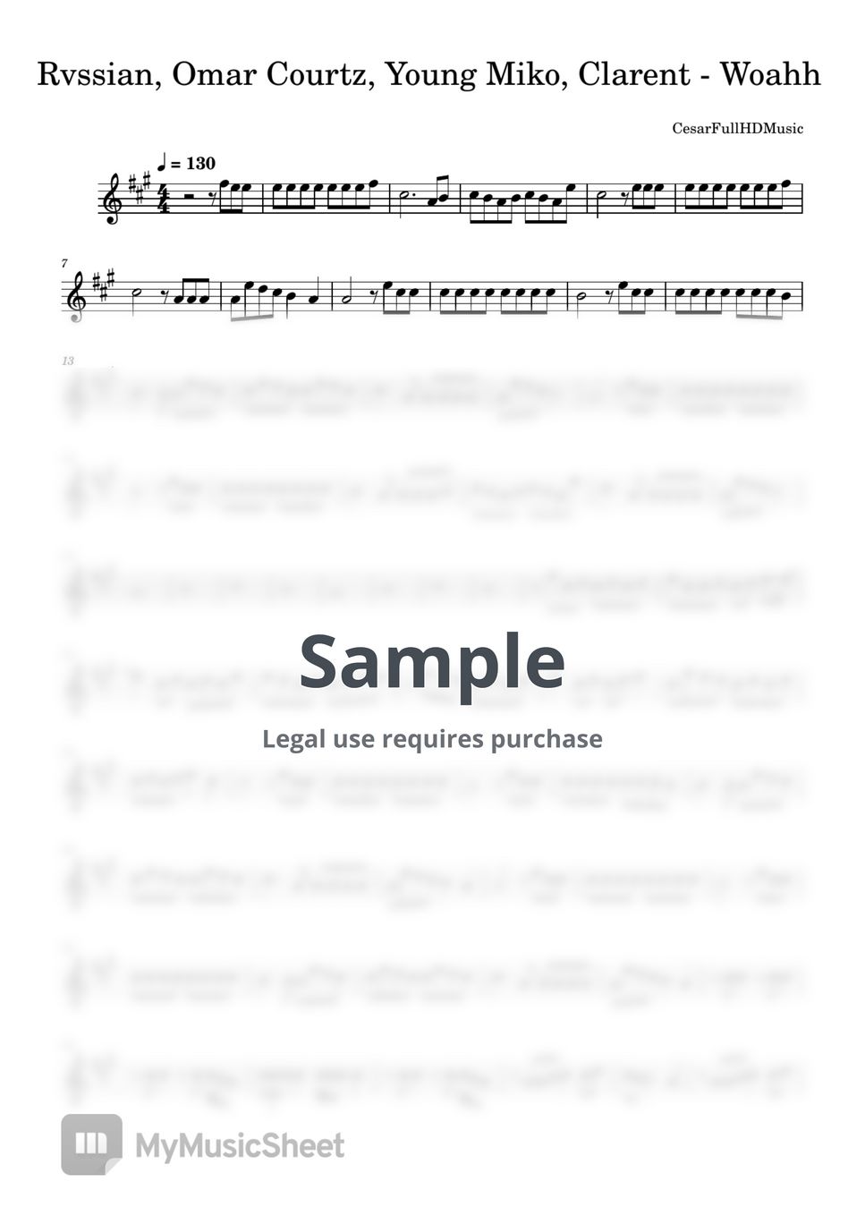 Rvssian, Omar Courtz, Young Miko, Clarent - Woahh Sheets