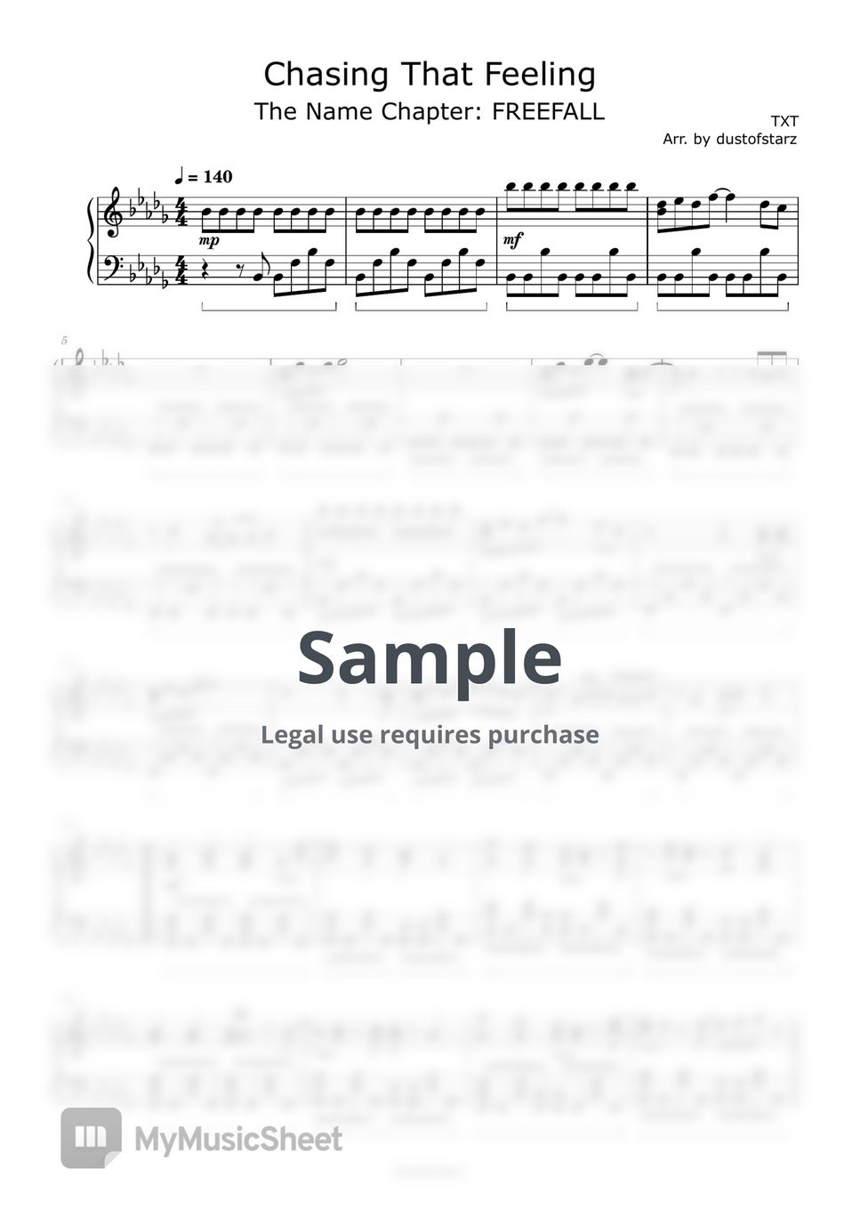 TXT - Chasing That Feeling Sheets by dustofstarz