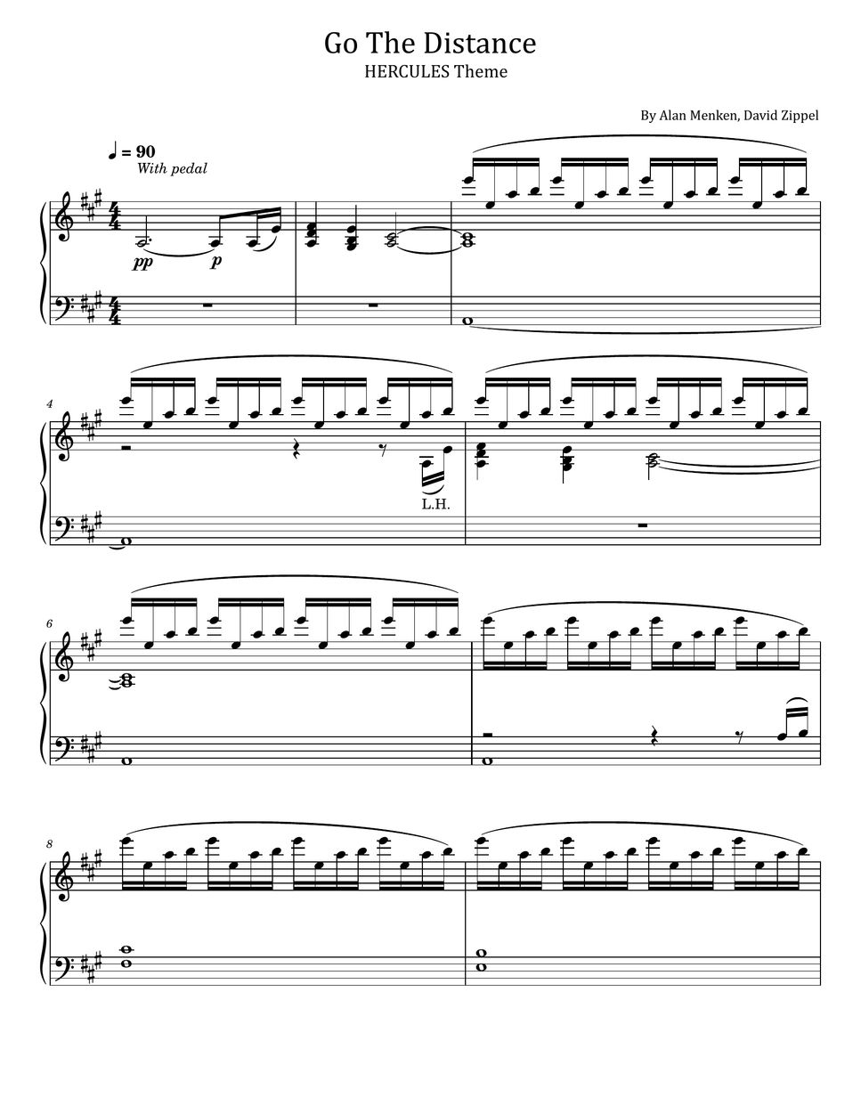 Alan Menken, David Zippel - Go The Distance (Disney's HERCULES Theme ...