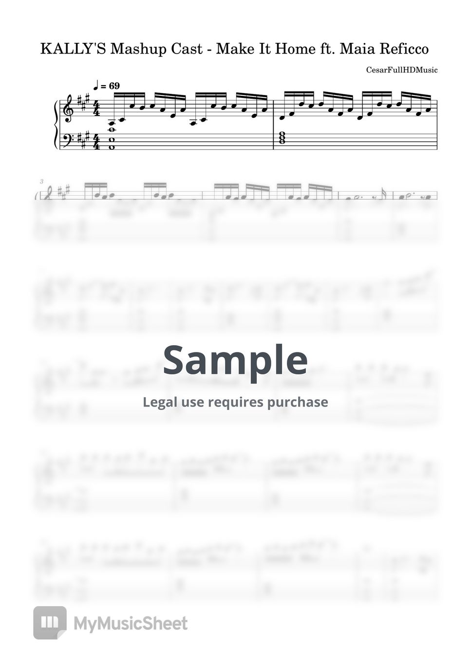 KALLY'S Mashup Cast ft. Maia Reficco - Make It Home Sheet Music