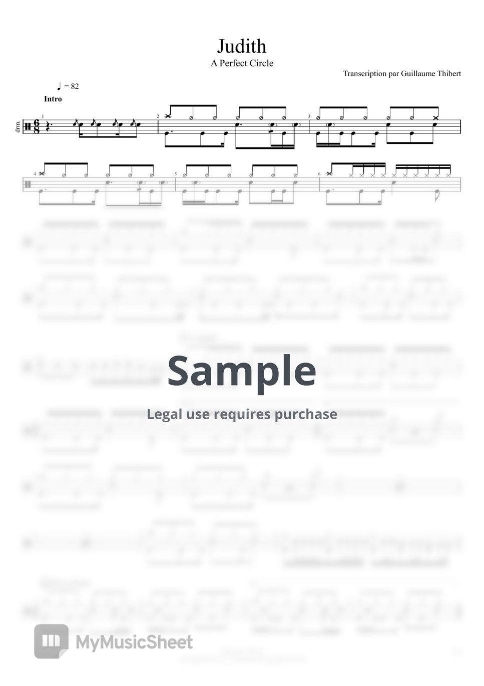 A Perfect Circle - Judith Sheet Music by Guillaume Thibert