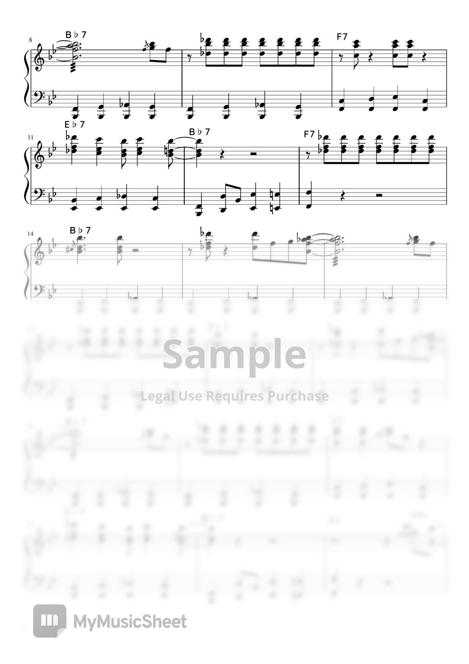 Elvis Presley - Hound Dog (jazz solo ver.) Sheet Music by 헬로블루조이