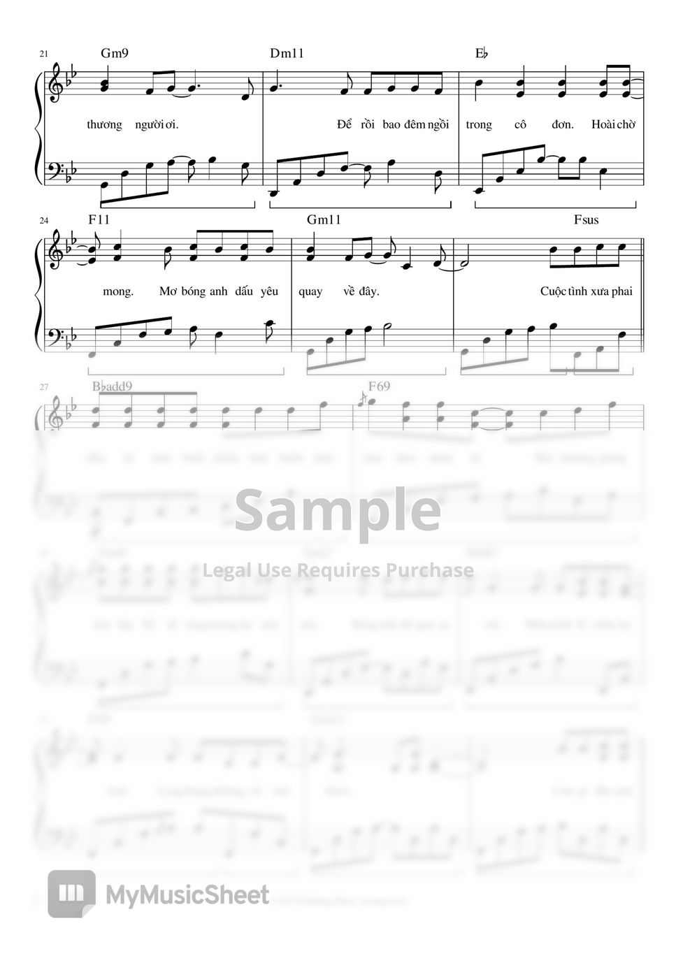 Cover by An Coong - Phai Dấu Cuộc Tình (黄昏) (Transcribed) 악보 by Le Manh Hung