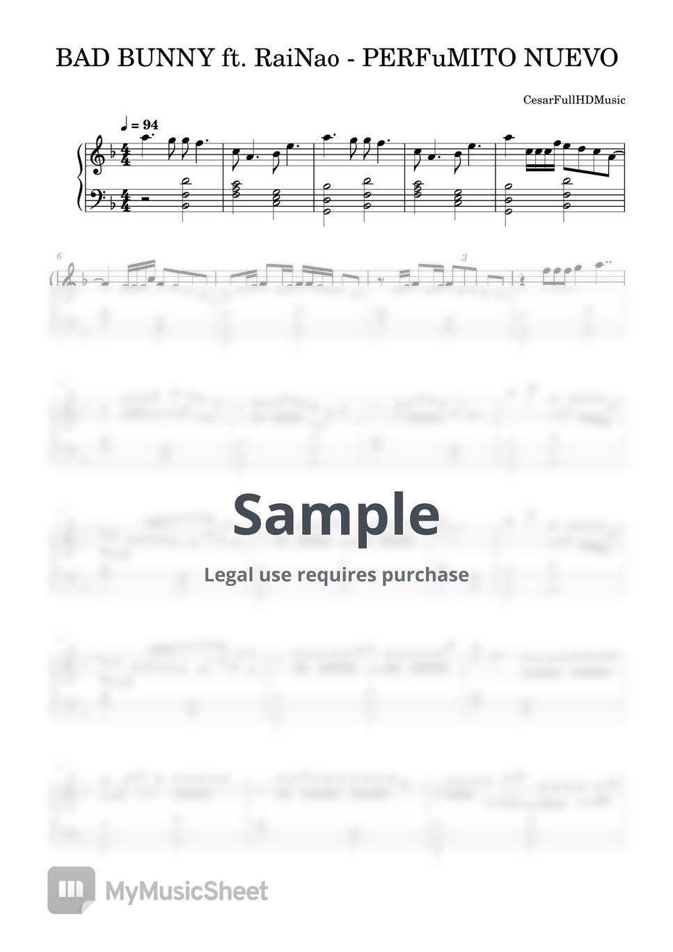 BAD BUNNY ft. RaiNao - PERFuMITO NUEVO Hoja