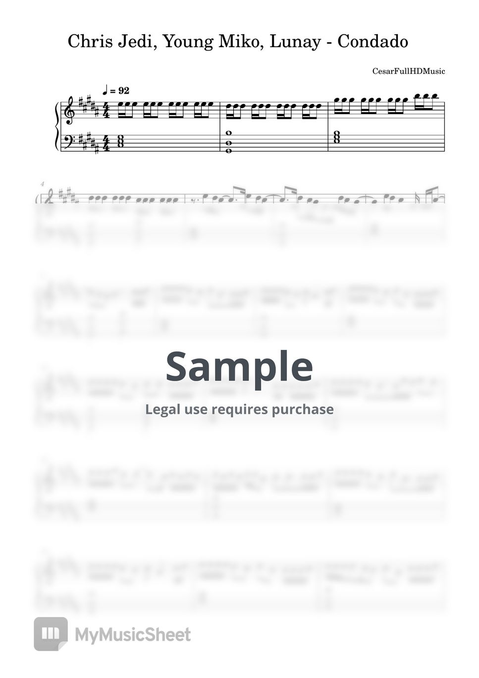 Chris Jedi, Young Miko, Lunay - Condado Sheets