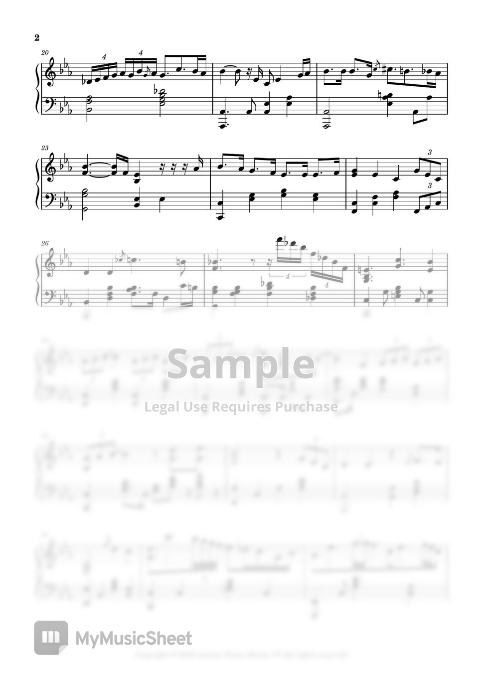 Jonghyun 종현 - Blinking Game 눈싸움 악보 by Leisure Piano Sheets