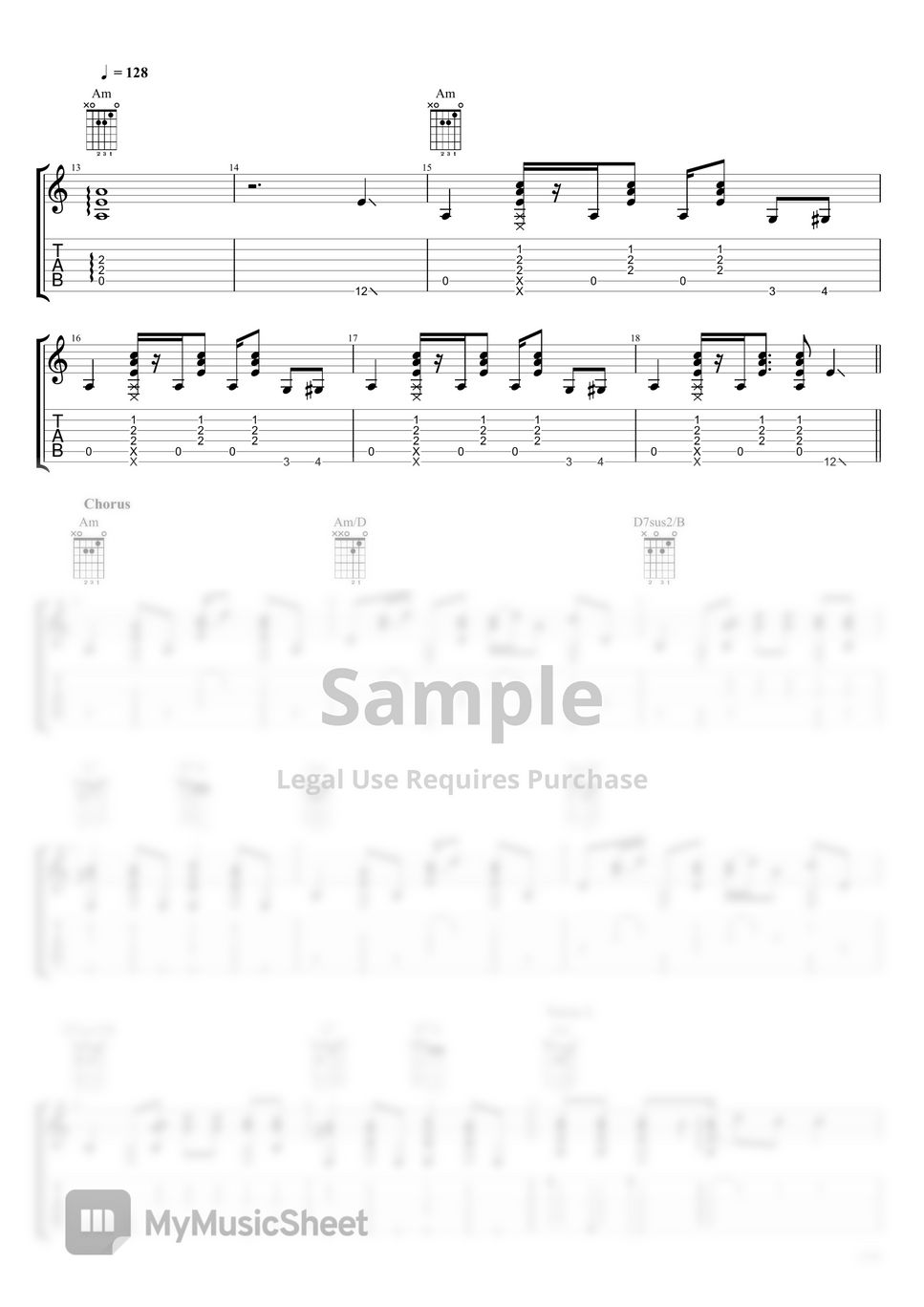 Måneskin | Fingerstyle Guitar - Beggin' Sheet Music by Kenneth Acoustic