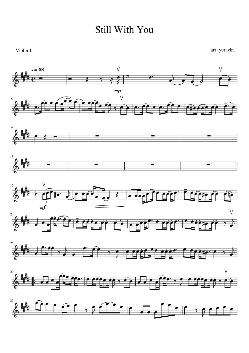 Jungkook of BTS - Still With You Sheets by yuravln