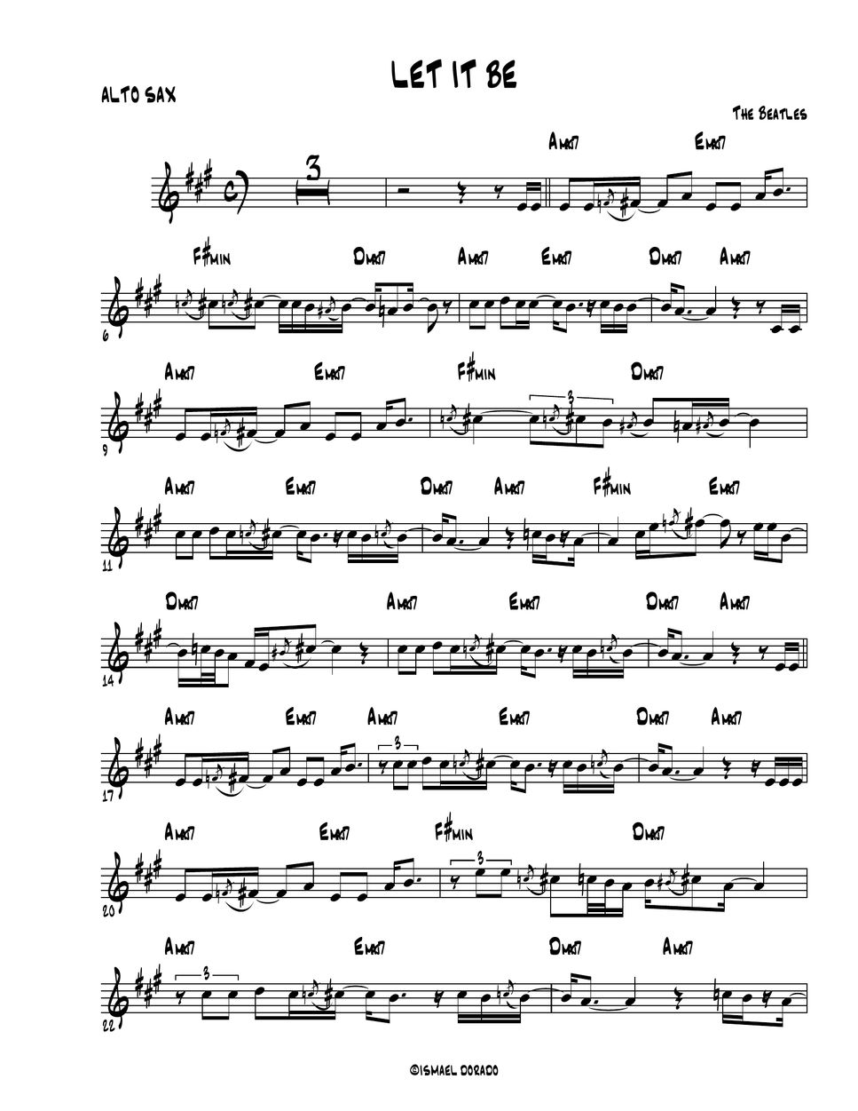 The Beatles - Let it be Sheet by Ismael Dorado