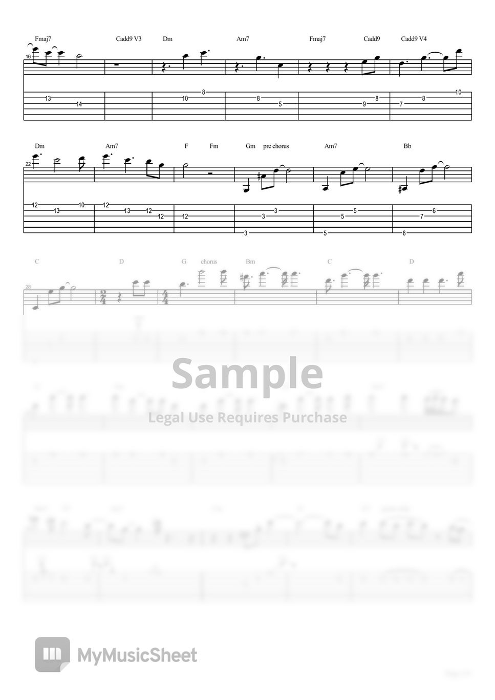 RubberBand - Ciao guitar 結他 cover Sheets by Eric Lo