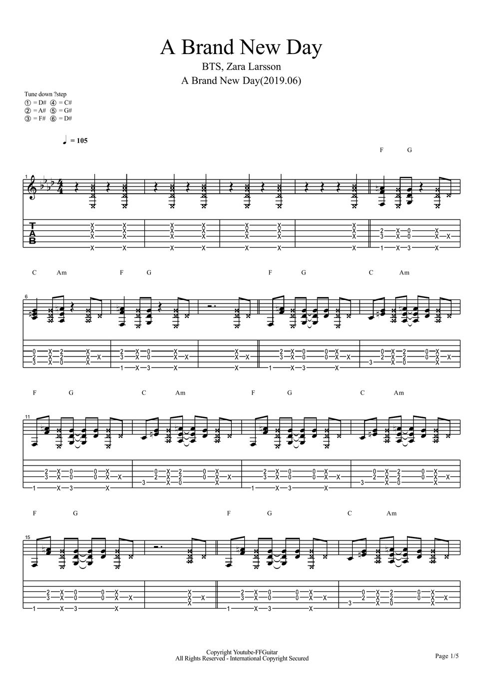 Brand New Day Guitar Chords