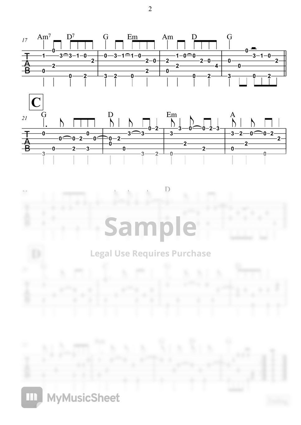 J S Bach Minuet In G Fingerstyle Guitar Sheets By Arithaj Lk