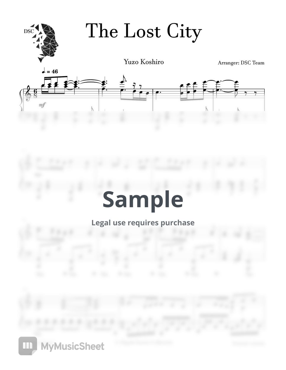 Yuzo Koshiro - The Lost City (Metaphor: ReFantazio OST) 樂譜 by Digital Scores Collection