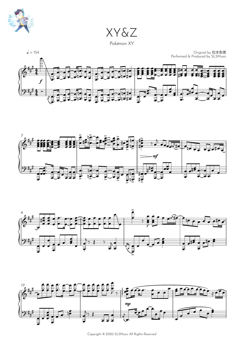 Matsumoto Rika - XY&Z (Pokémon XY) Sheet by SLSMusic