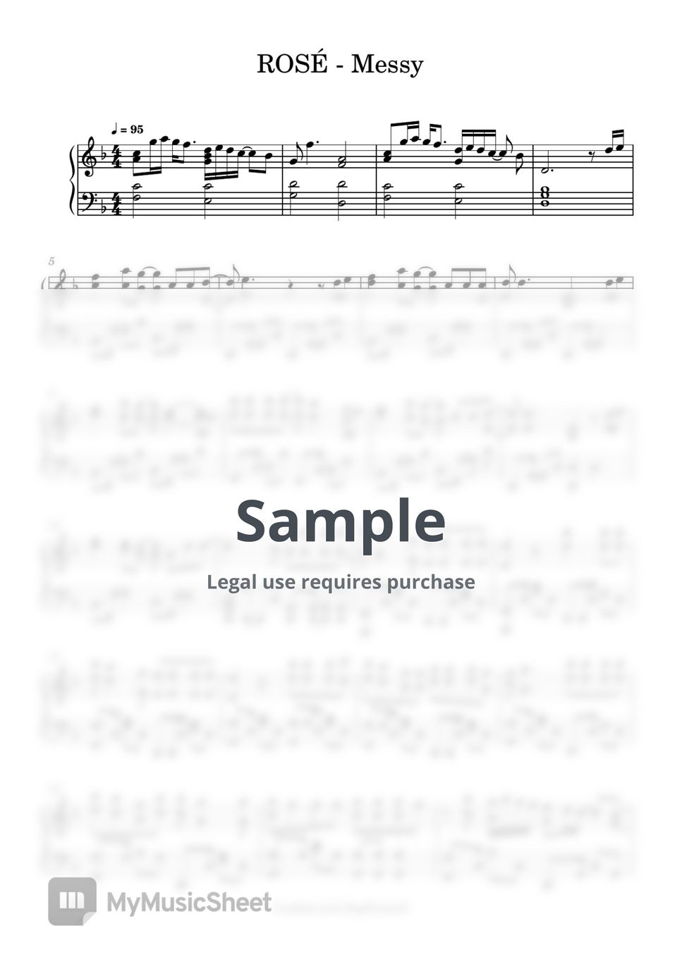 ROSÉ - Messy (F1 OST) Partitura by PopPianoAI