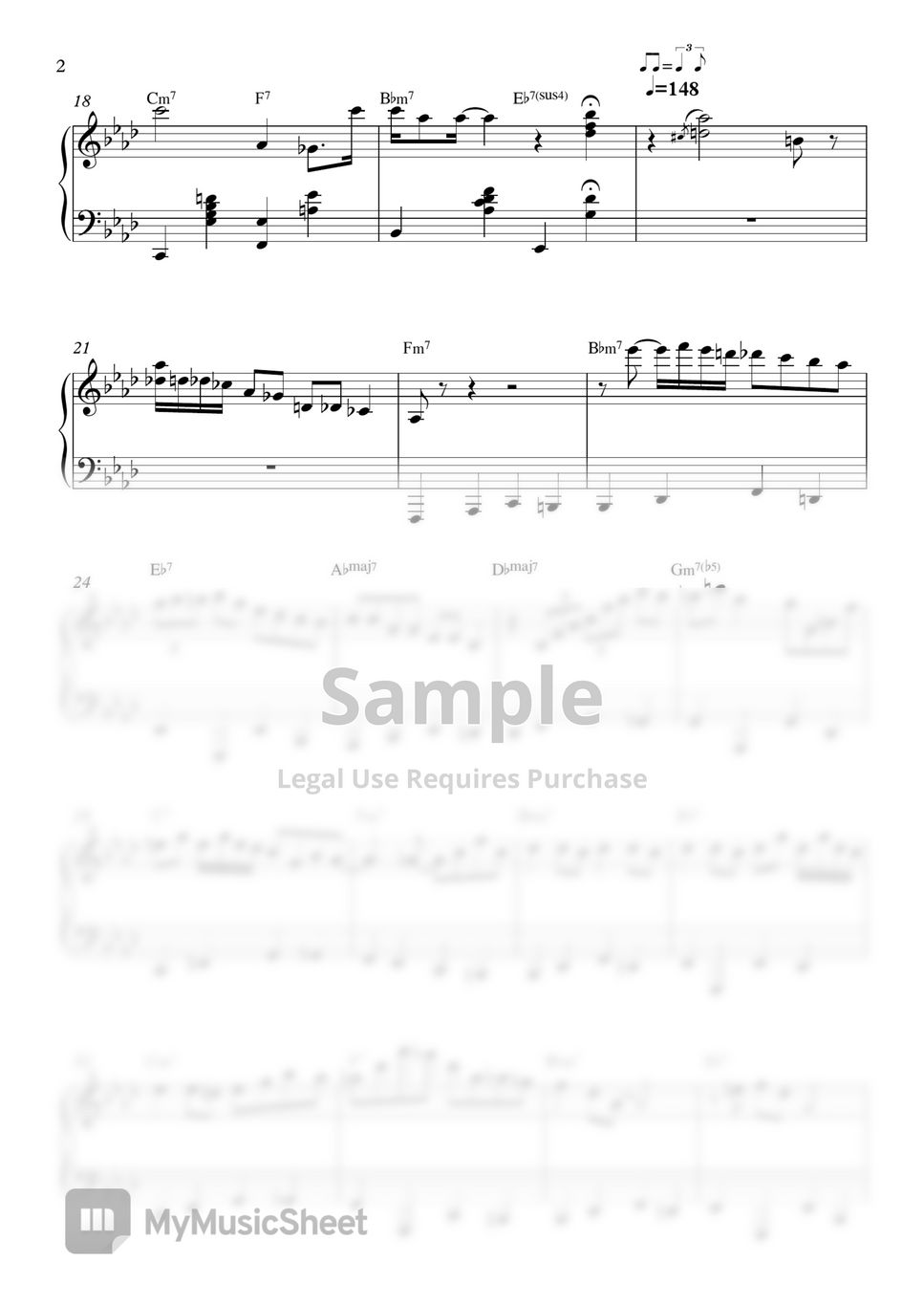 Squid Game OST - Fly me to the Moon (+easy ver) Sheet Music by Ramong Piano