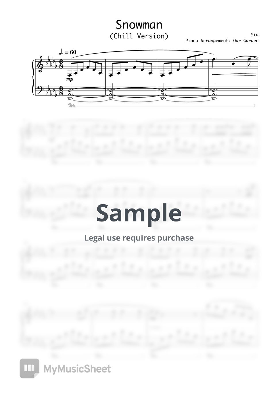 Sia - Snowman Sheets by Our Garden