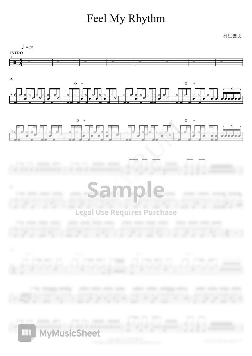 레드벨벳 - Feel My Rhythm Sheets by COPYDRUM