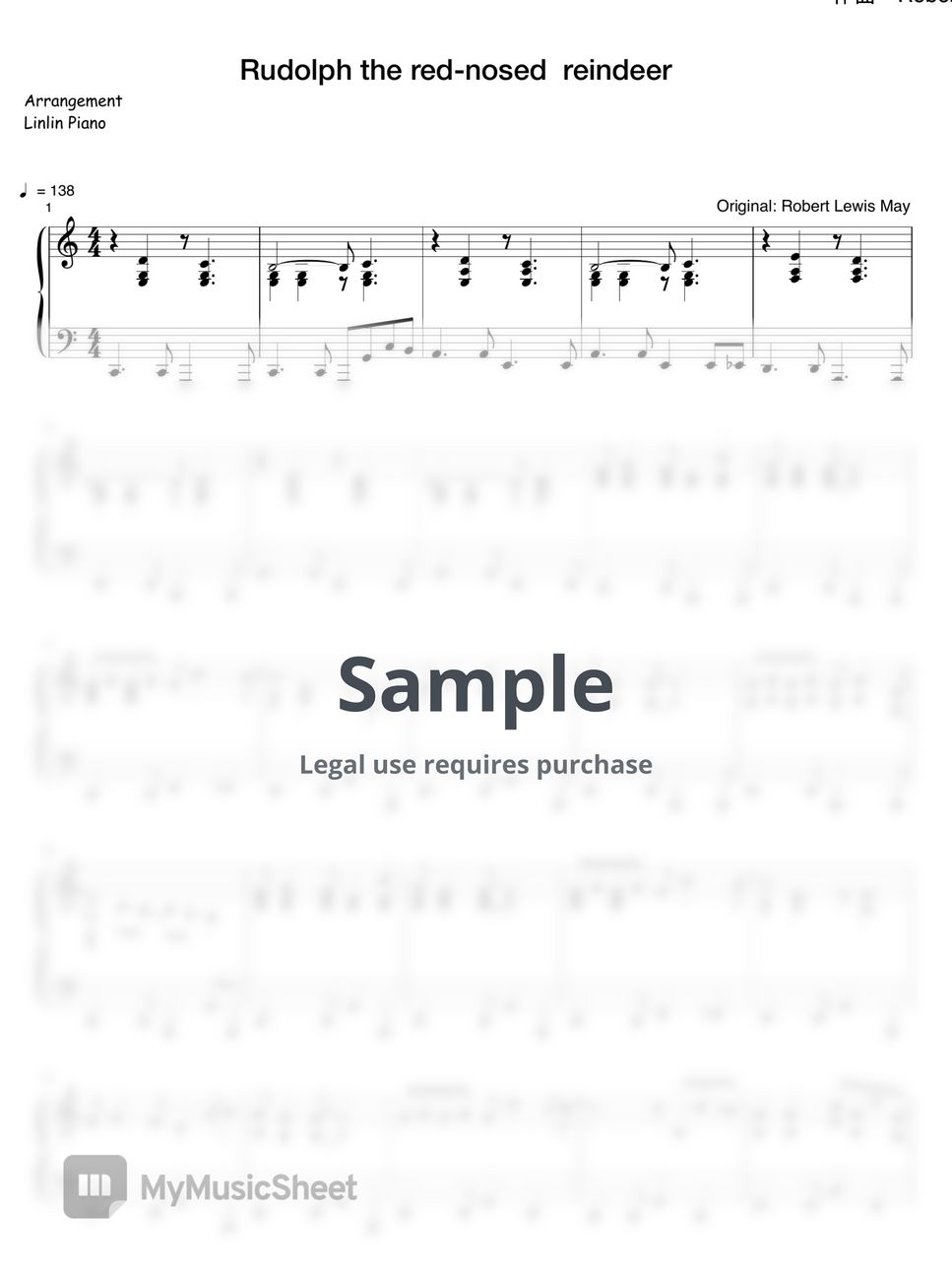 Robert Lewis May - Rudolph The Red-Nosed Reindeer Sheets by Linlin Piano