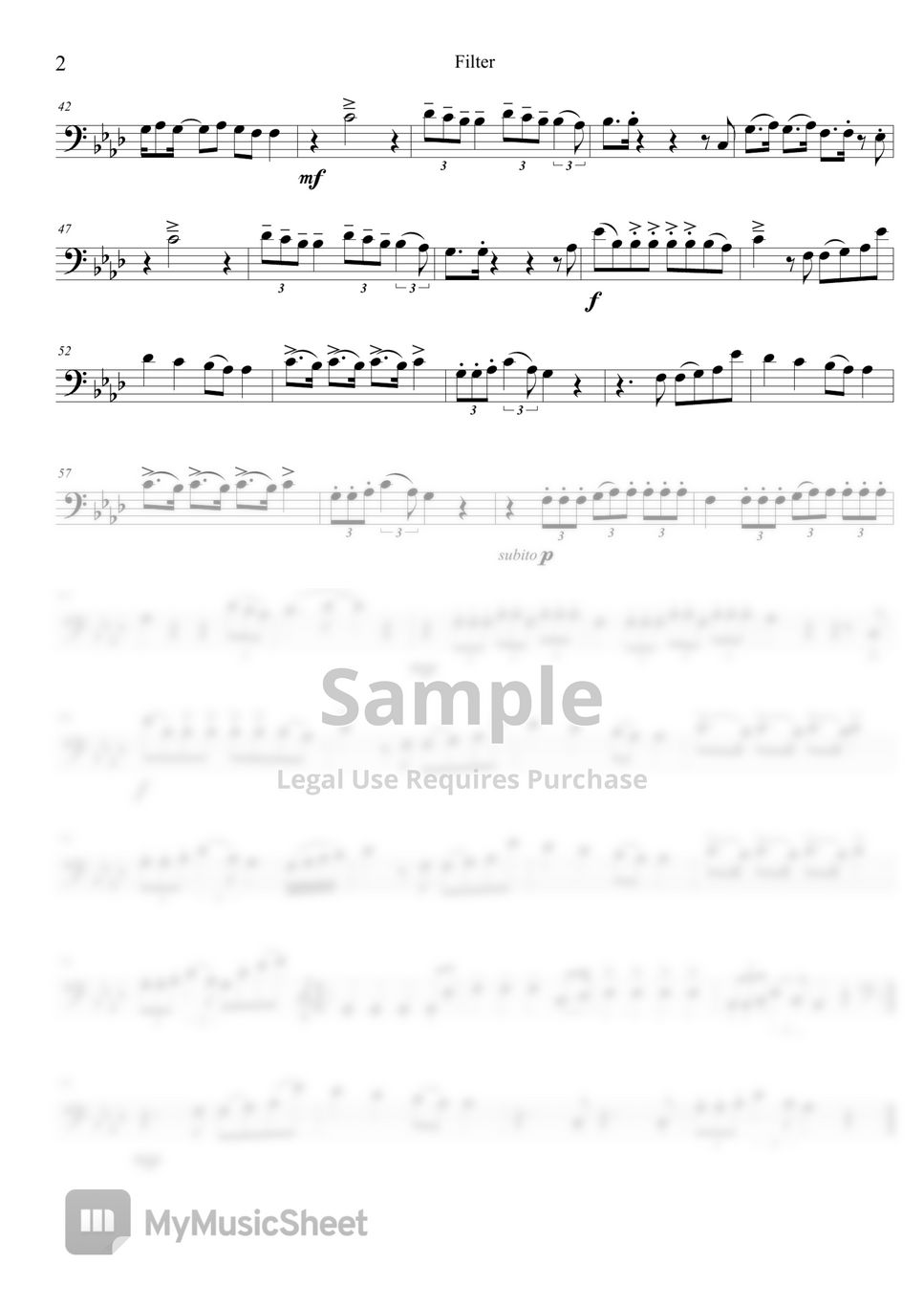 BTS - Filter Sheet Music by Artists'Card