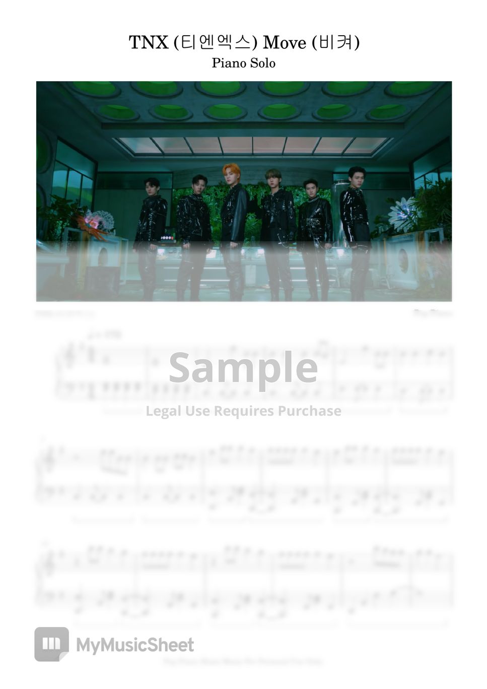 TNX (티엔엑스) - Move (비켜) Sheet by Pop Piano