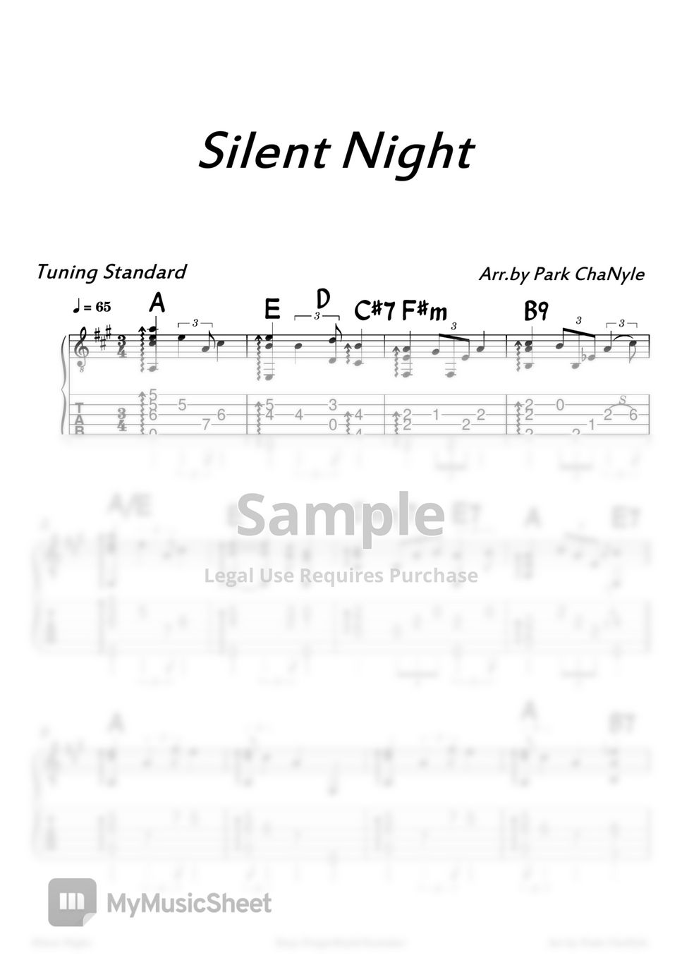 Franz Xaver Gruber - Silent Night (Christmas Carol Fingerstyle Guitar ...