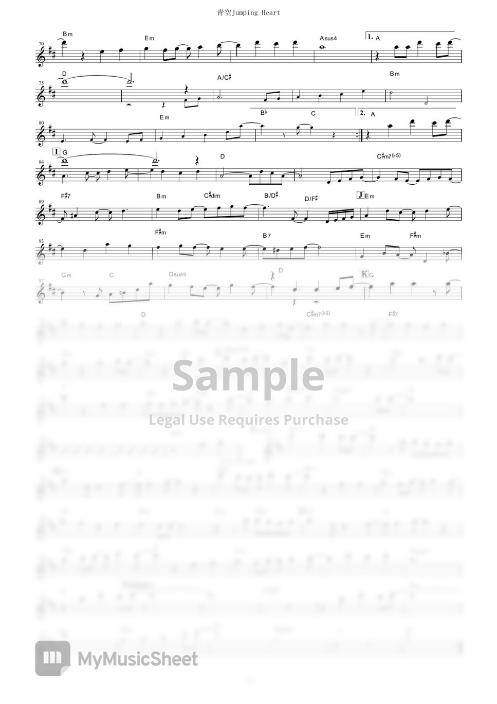 Aqours - Aozora Jumping Heart (Love Live! Sunshine!! / in Bb) Sheets by ...