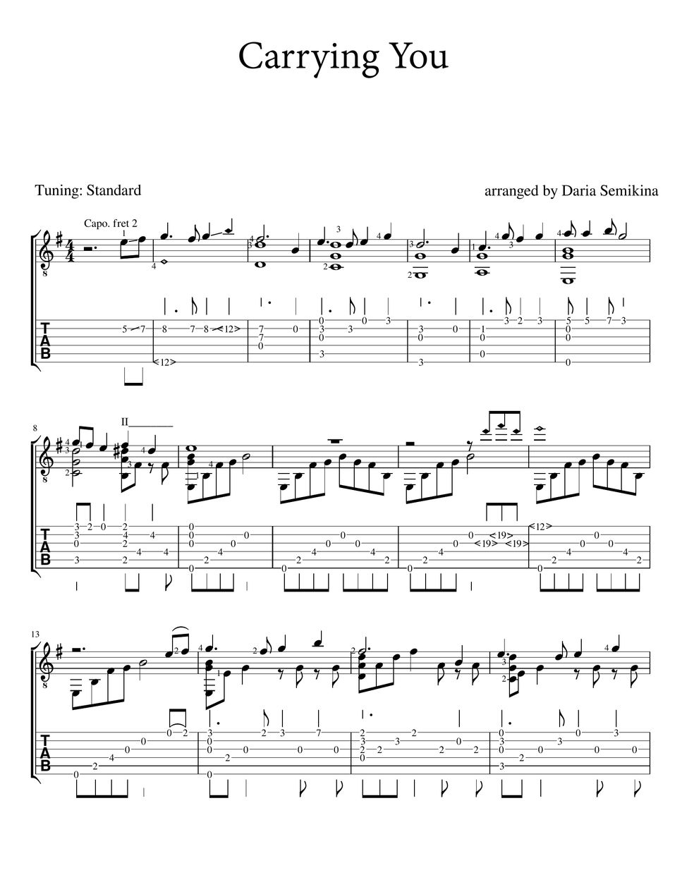 Joe Hisaishi - Carrying You (Laputa: Castle in the Sky) TAB