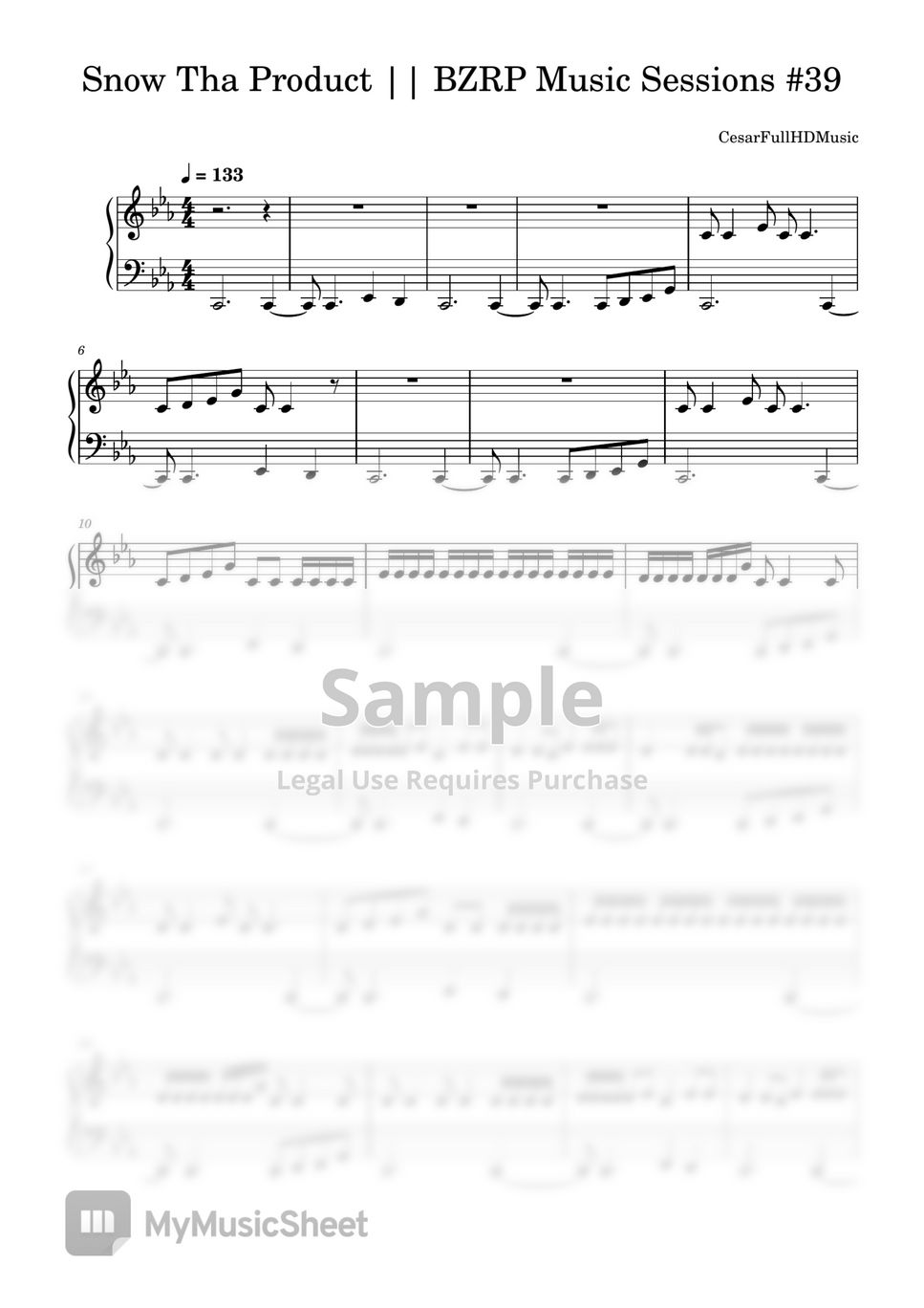 Snow Tha Product - BZRP - Music Sessions #39 Sheets