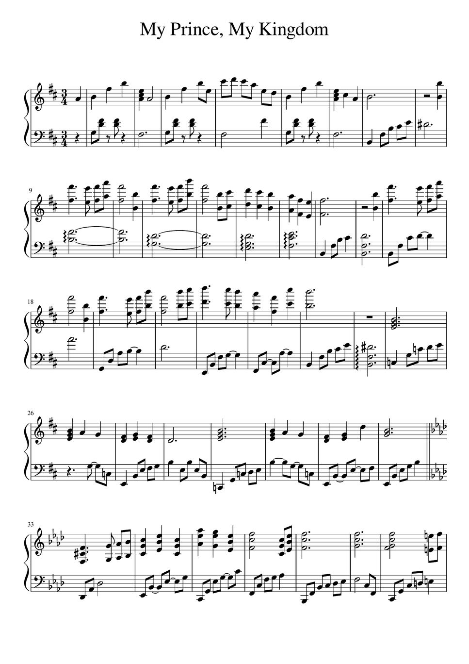 메이플스토리 - My Prince, My Kingdom Sheet by BIno-Piano