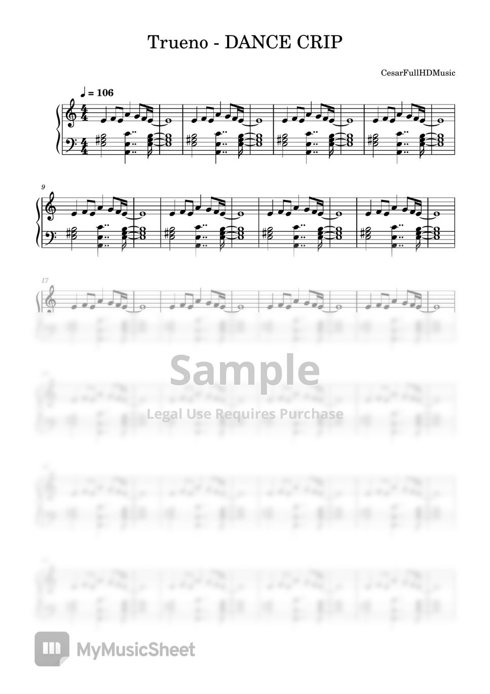 Trueno - DANCE CRIP Sheets