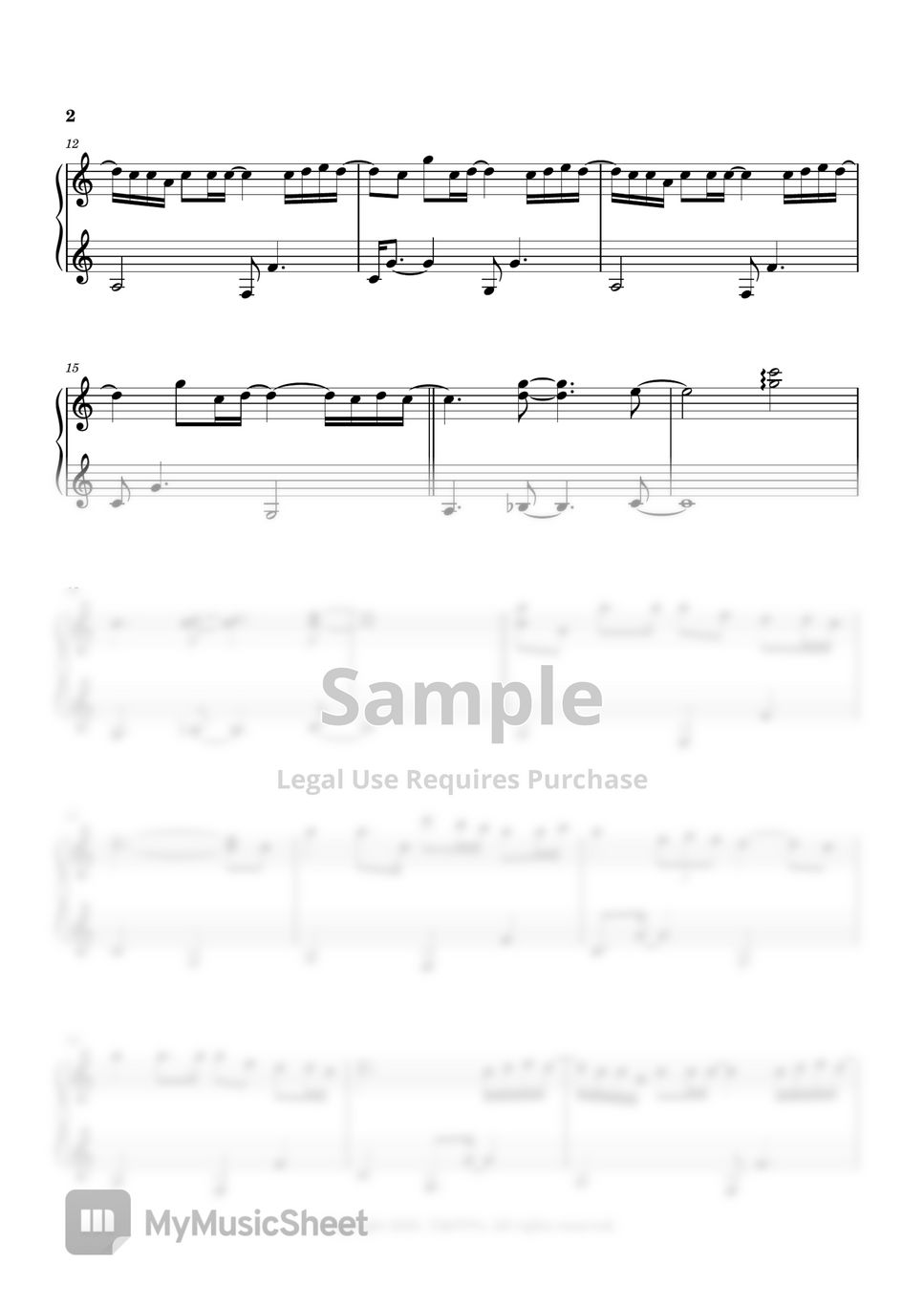 RADWIMPS - 황혼의 시간(Katawaredoki,かたわれ時) (your name OST track 23) Sheet by 오늘피아노