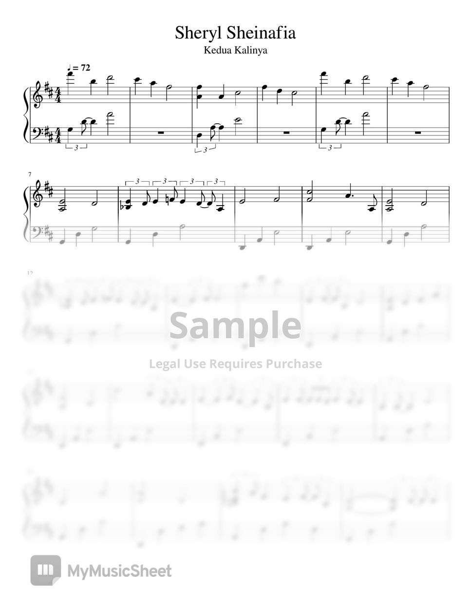 Sheryl Sheinafia - Kedua Kalinya Sheets by Henry William