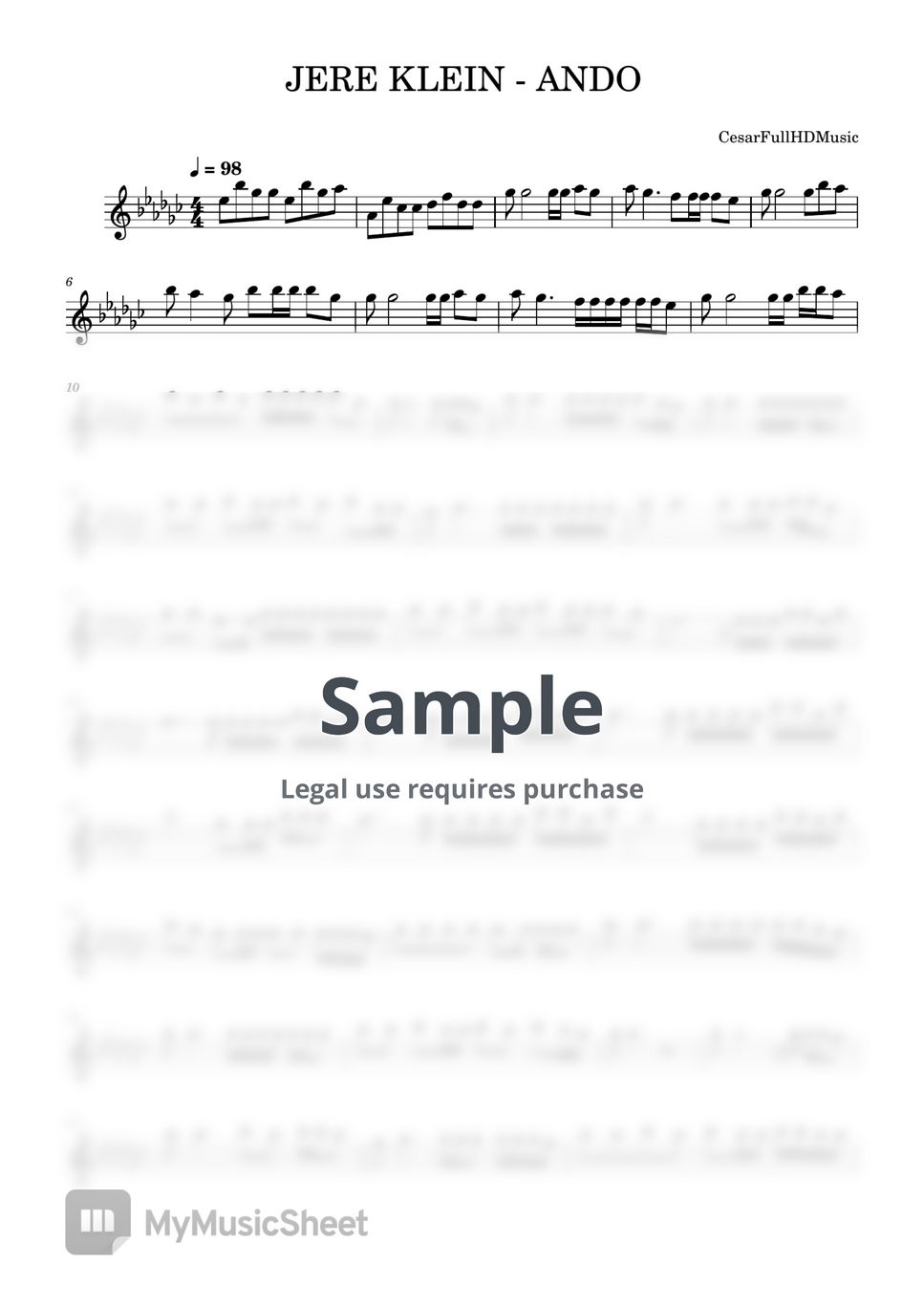 JERE KLEIN - ANDO Sheets