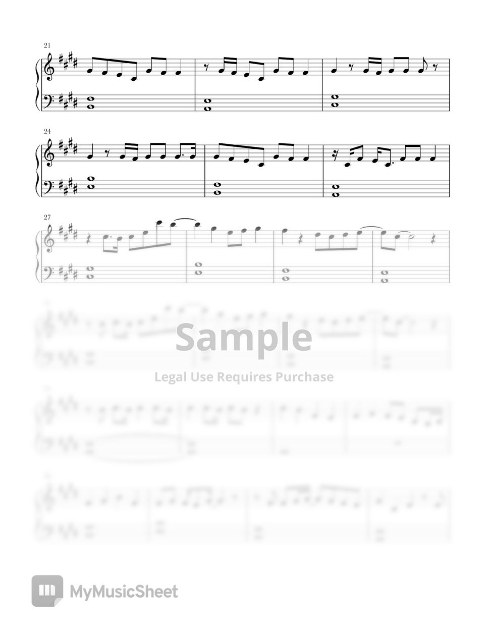 One Republic - Counting Stars (Easy Version) Sheet Music by PHianonize