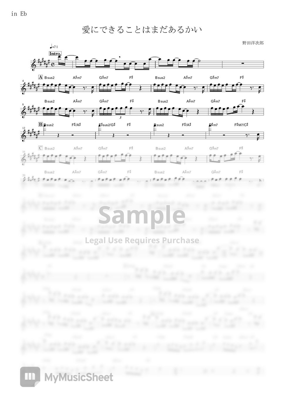 Weathering With You - Is There Still Anything That Love Can Do? (in Eb) 악보 by muta-sax