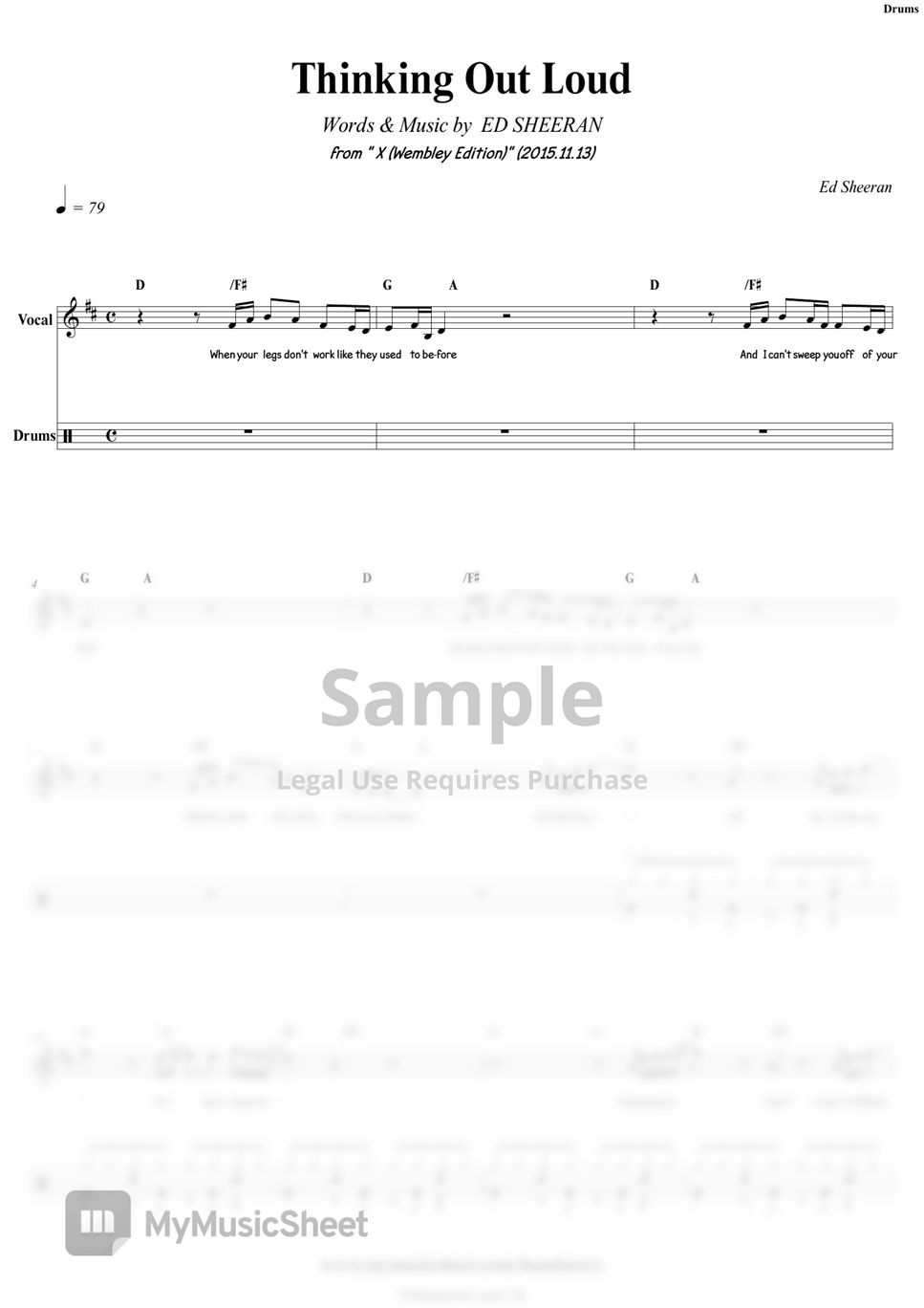 Ed Sheeran - Thinking Out Loud | Band Score 악보