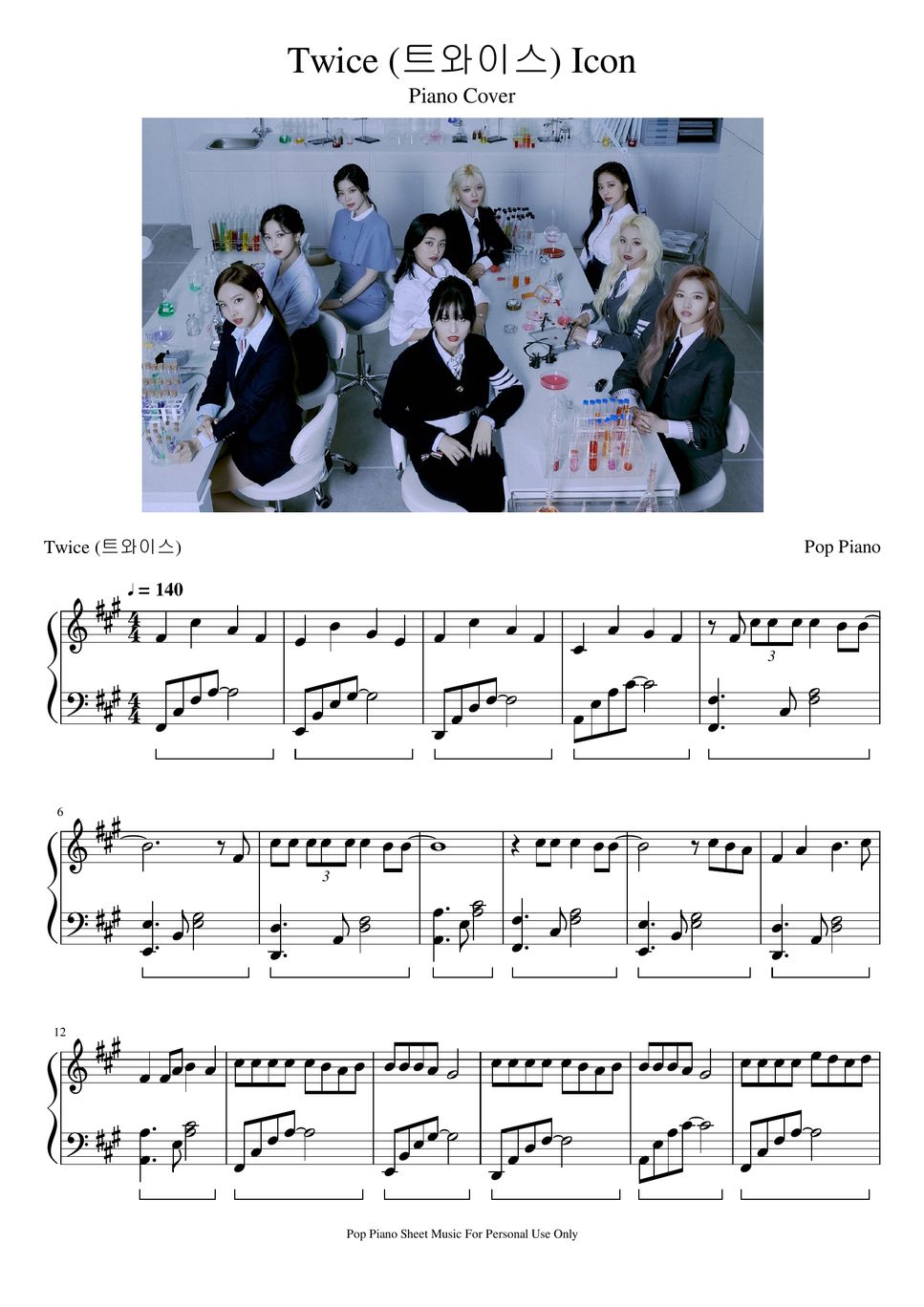 TWICE (트와이스) - Icon Sheet by Pop Piano