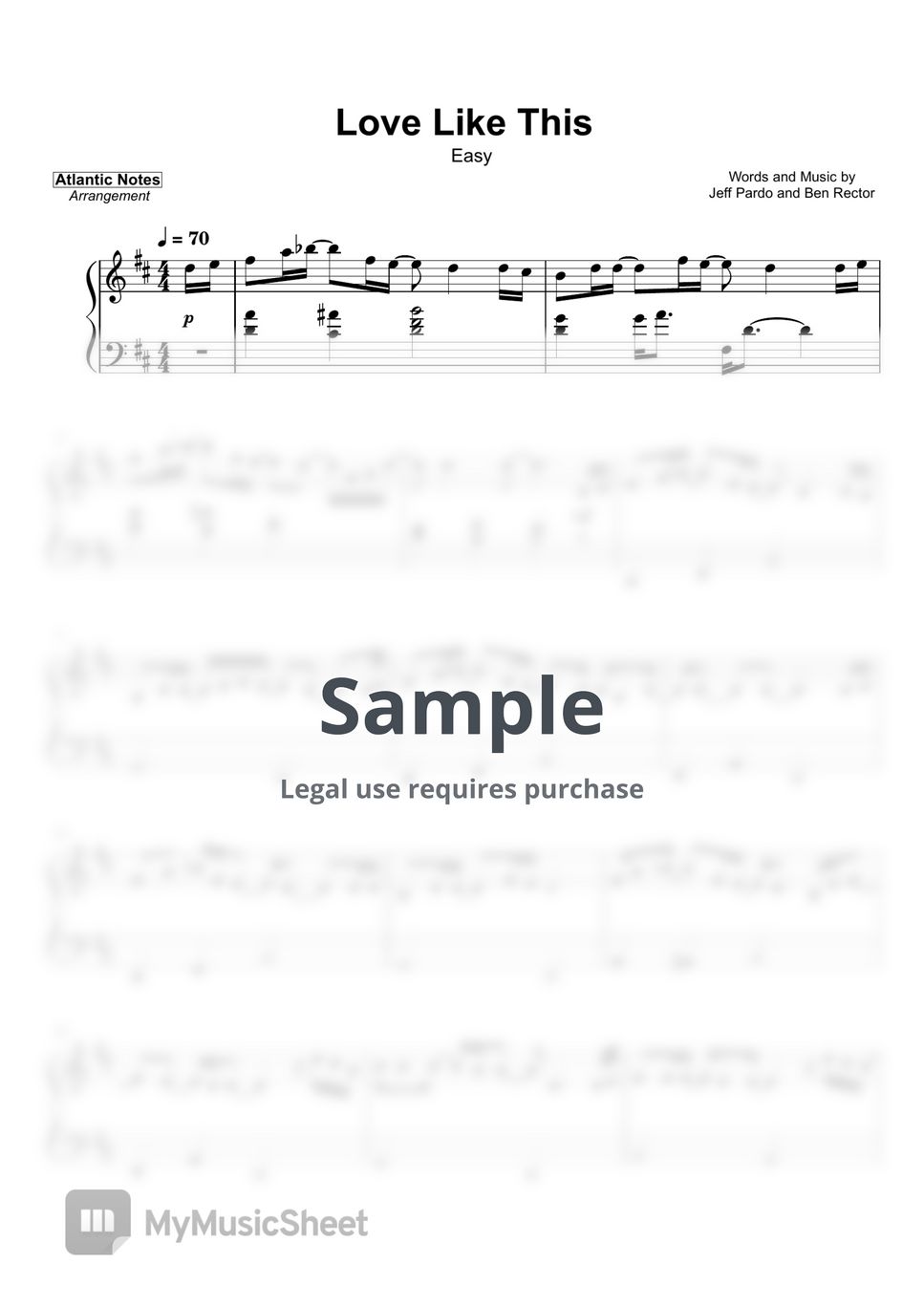 Ben Rector - Love Like This Sheet Music by Atlantic Notes