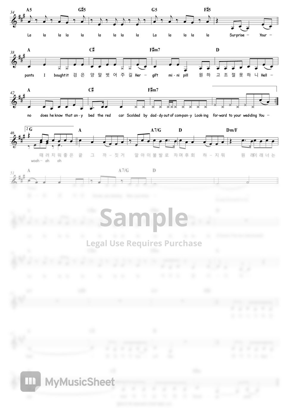 (여자)아이들 - 말리지 마 (+MR) Vocal Noten PDF | COVER SKILLS | mymusic5