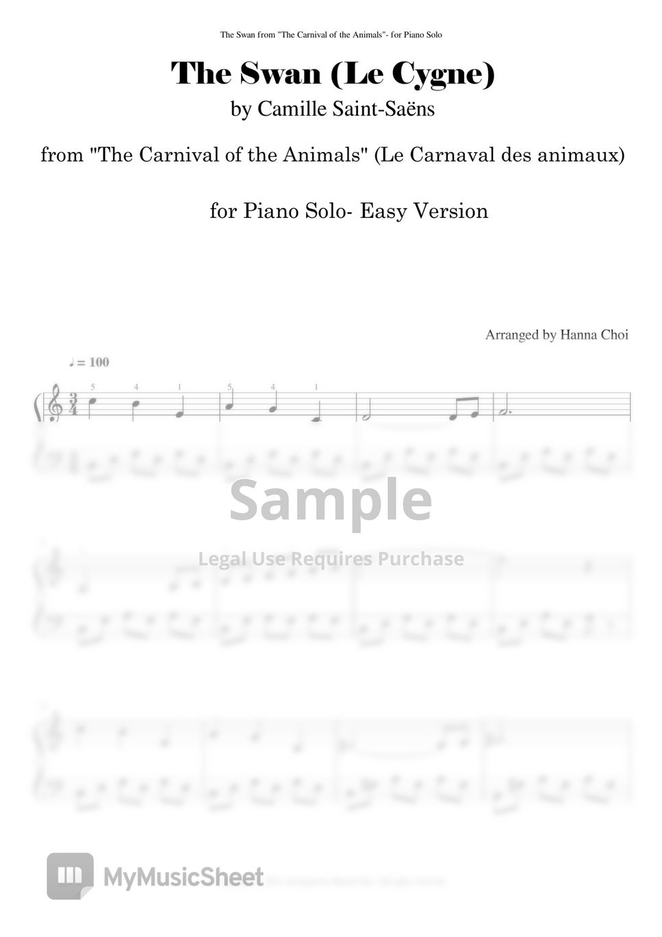 C.Saint-Saens - 동물의 사육제 중 "백조" The Swan from the carnival of the ...