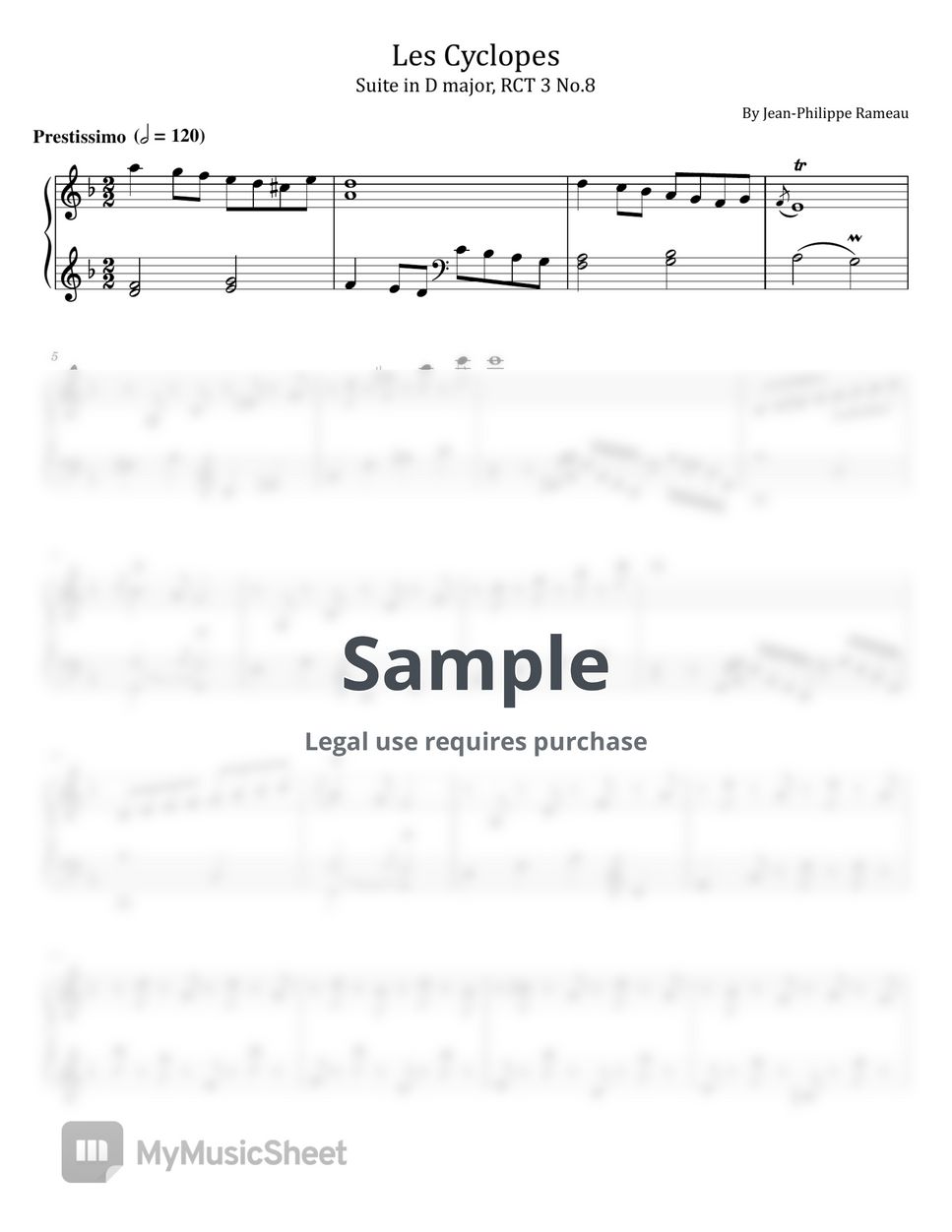 Jean-Philippe Rameau - Les Cyclopes (Suite in D minor, RCT 3 No.8, for ...