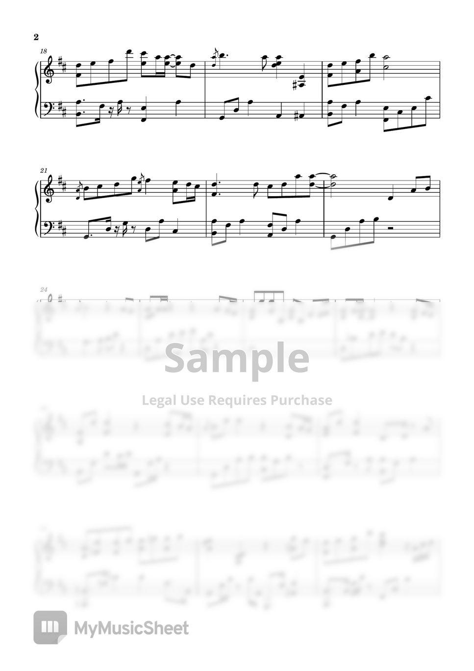 The Moon That Embraces The Sun - Back In Time시간을 거슬러 (Piano) Sheet ...