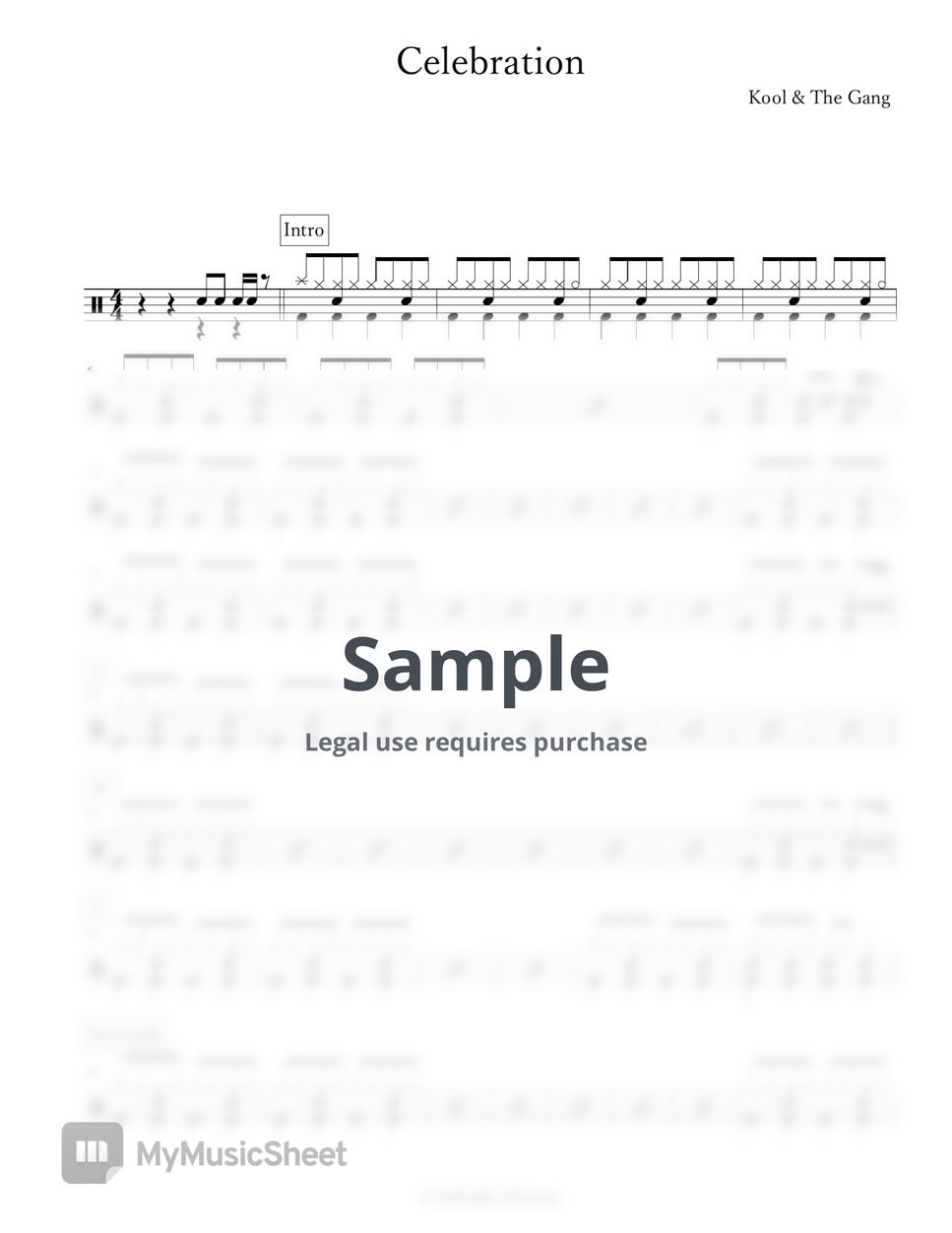 Kool & The Gang - Celebration Sheets by Arkadia Drums
